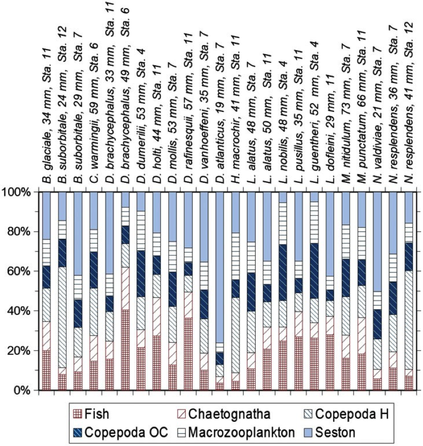 Trophic position of laternfishes (Pisces Myctophidae) of the tropical ...